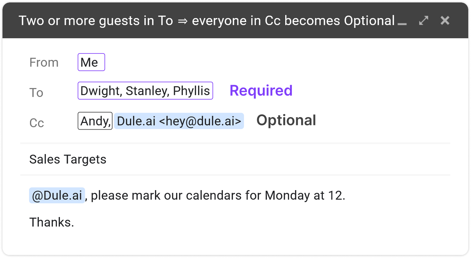 How to Add Optional Guests in Google Calendar with Dule.ai | Set ...